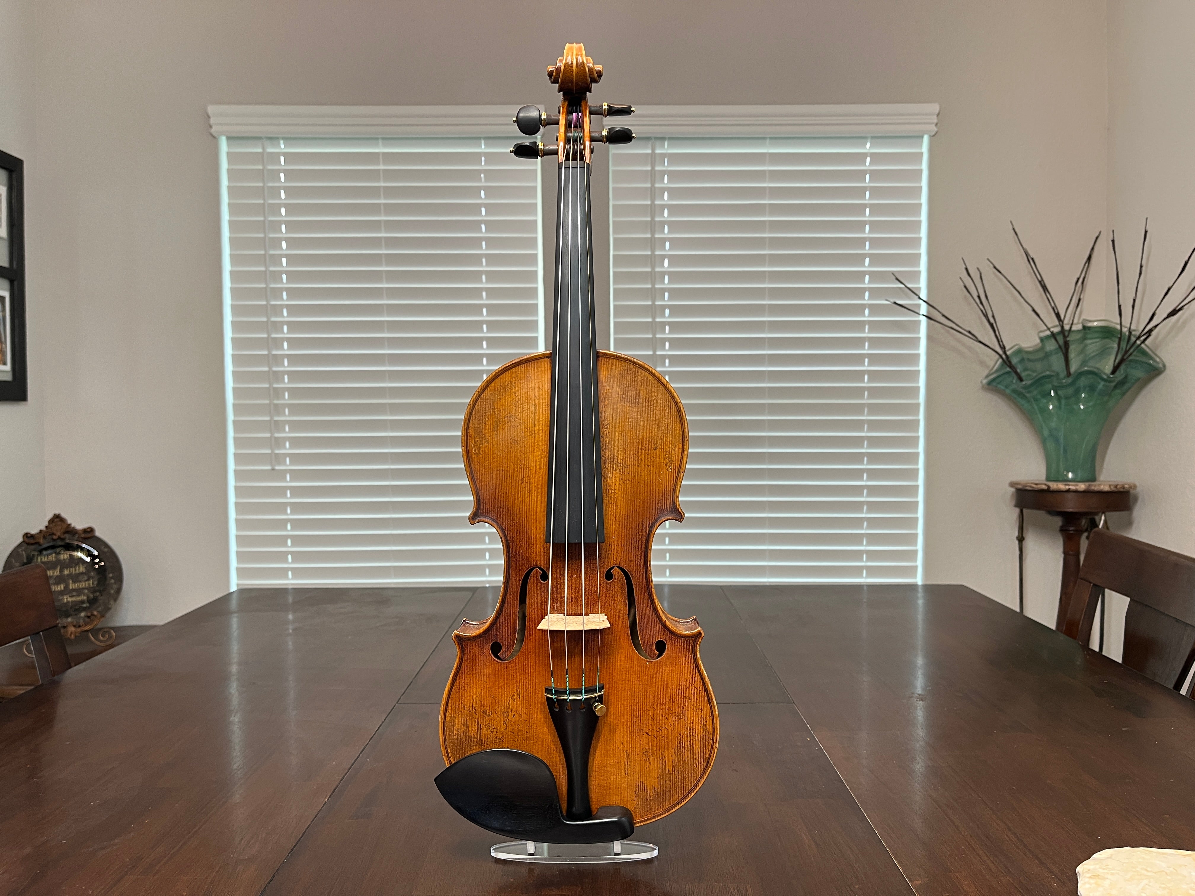 Flamed Hermann Geipel violin full size Strad copy 1935 – Revivo Violins