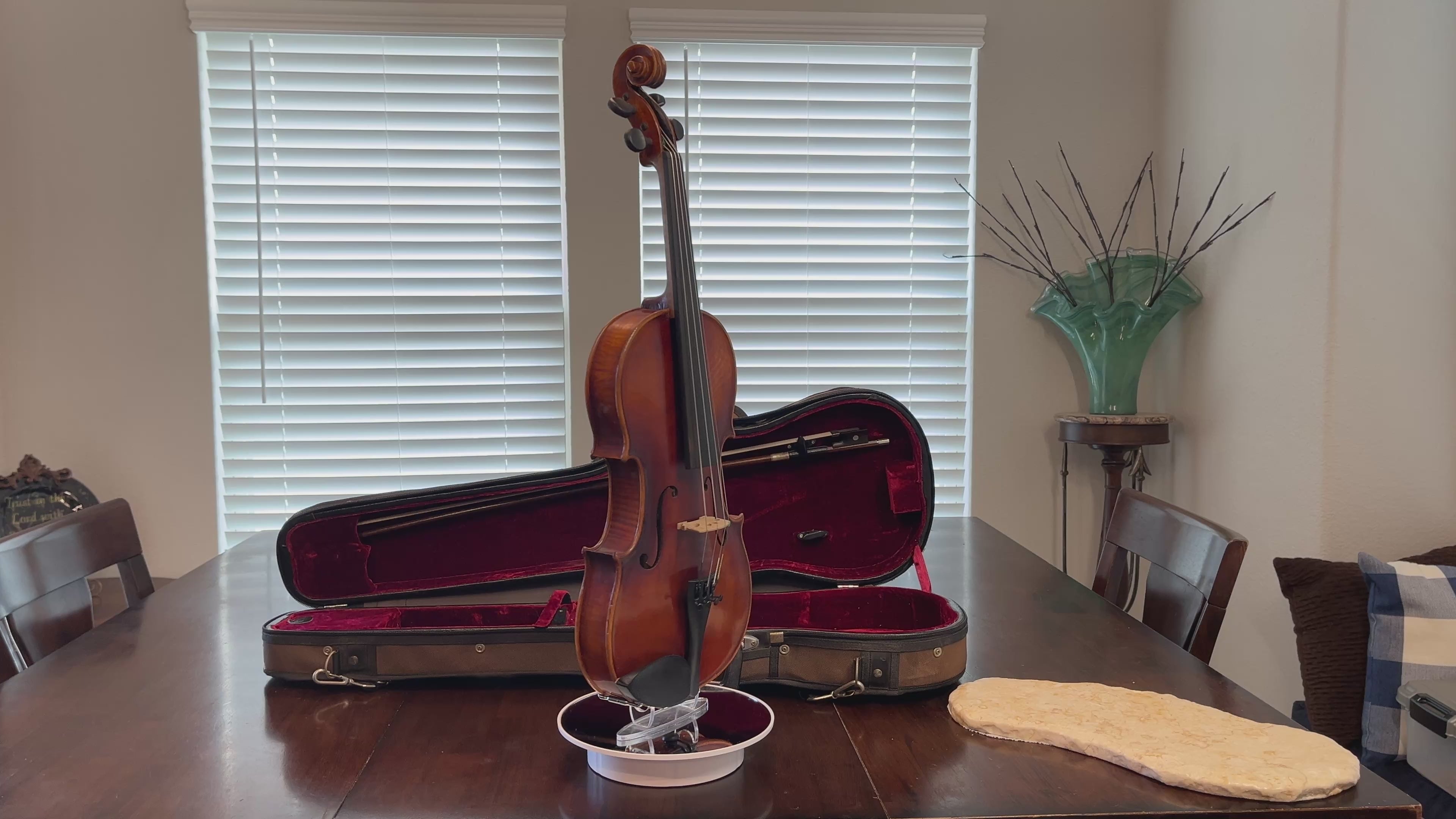 German made vintage Karl Knilling labeled violin Model of 1732 Strad c ...